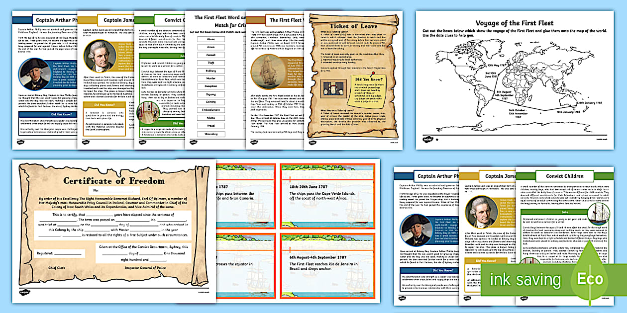 The First Fleet Activity Resource Pack - Twinkl