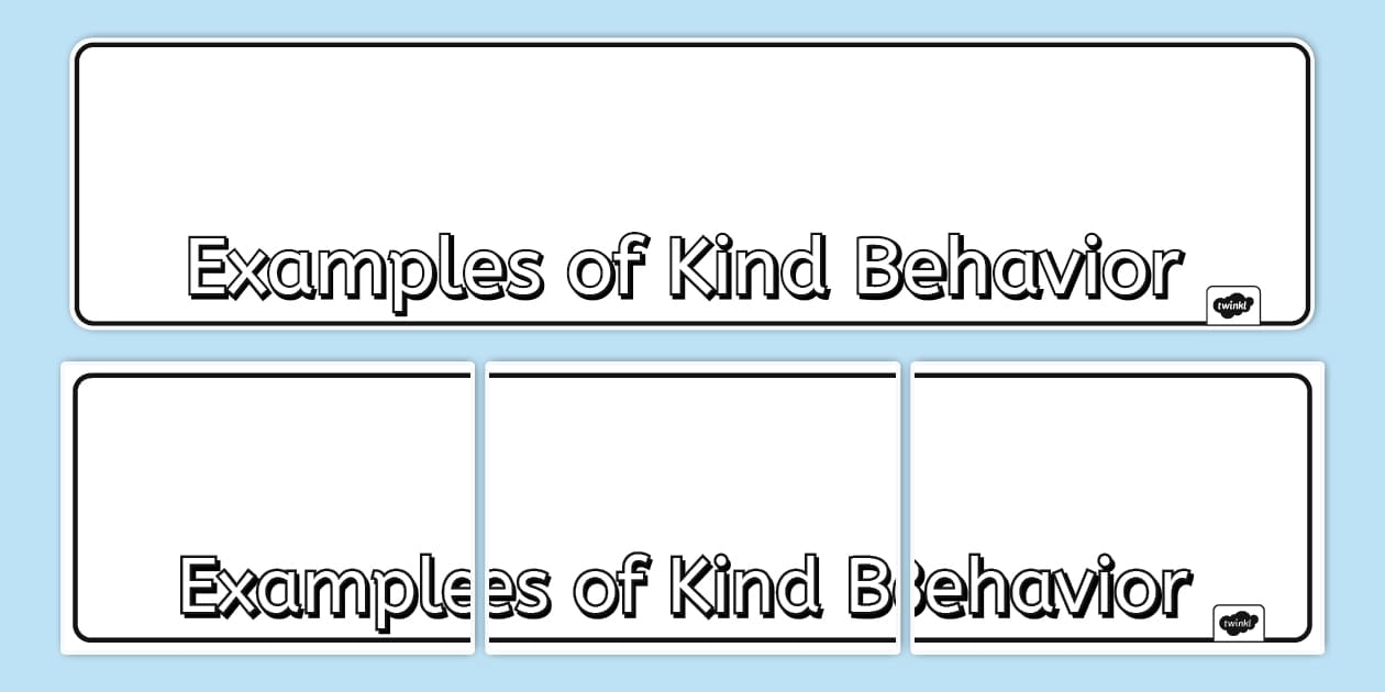 Examples of Kind Behaviour Collaborative Drawing Display Banner