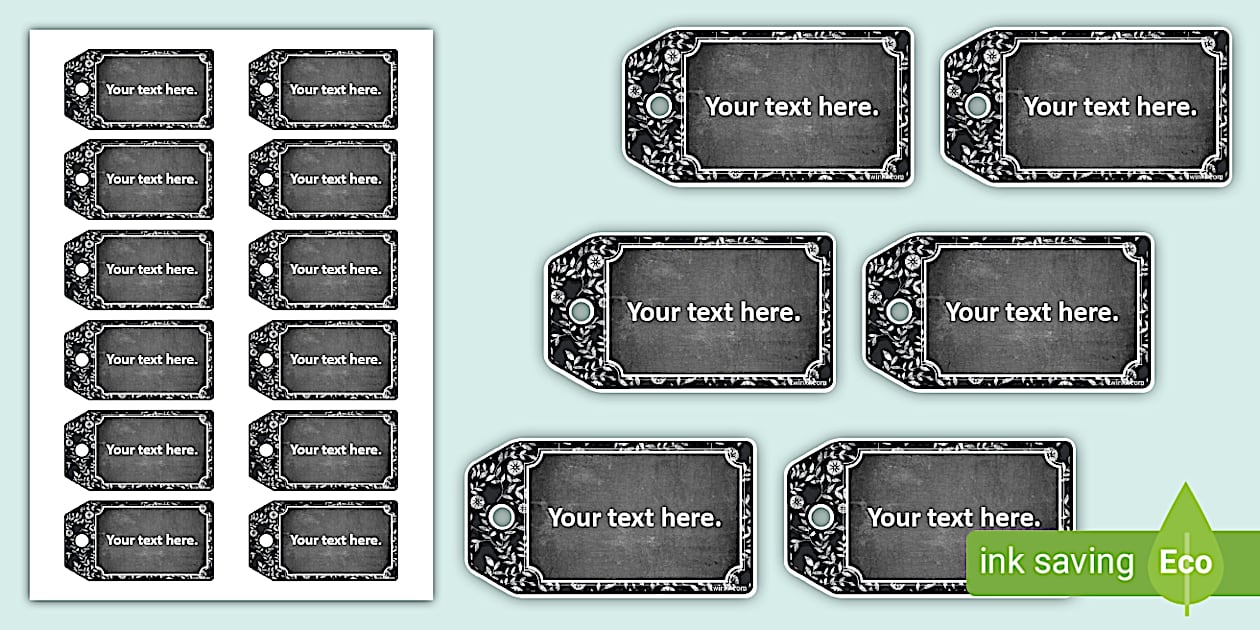 Chalkboard-Themed Editable Price Tag Labels - Twinkl