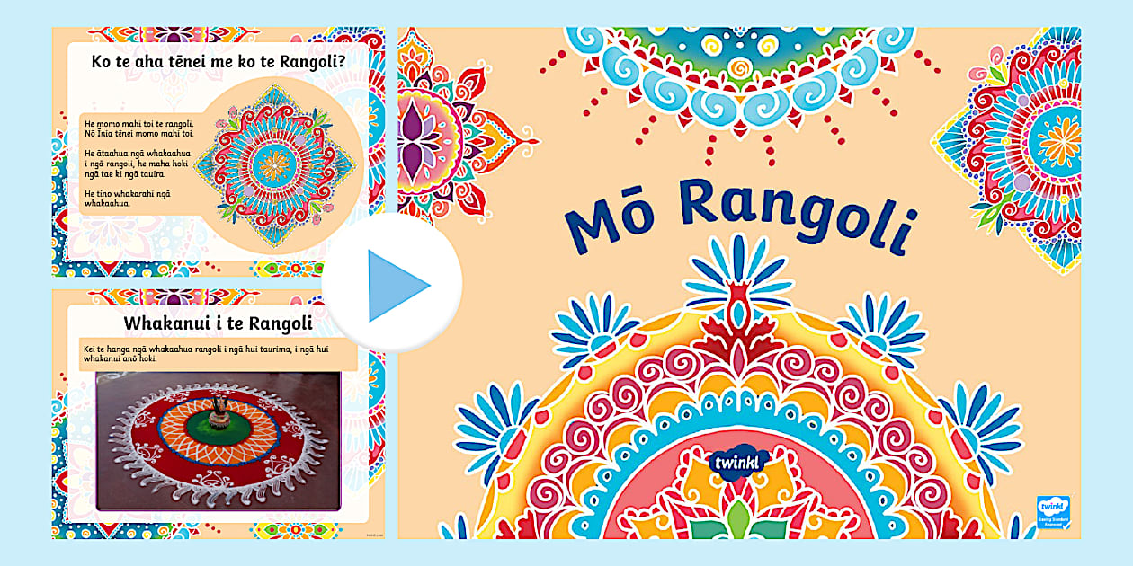 Rangoli - He Whakaaturanga Hiko (teacher made) - Twinkl