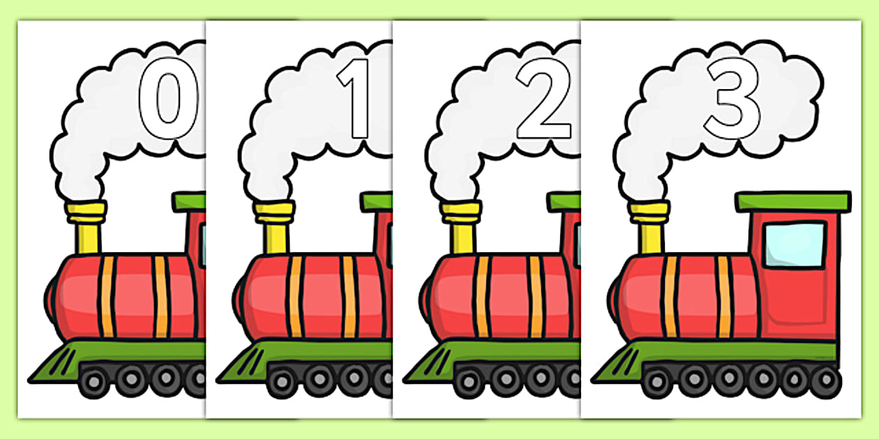 Numbers 0-20 on Trains (teacher made) - Twinkl