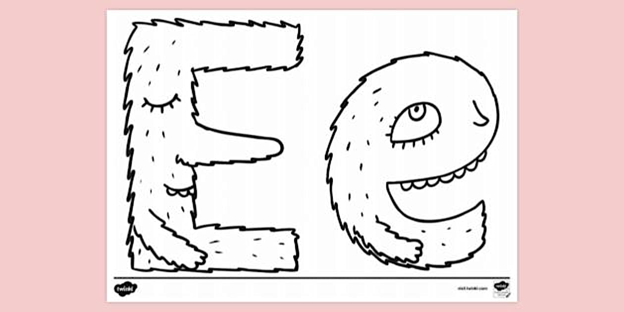 Letter E Colouring Page | Colouring Sheets | Twinkl - Twinkl
