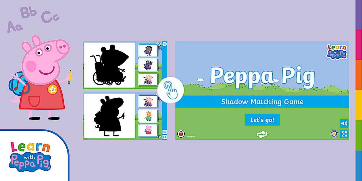 FREE! - 👉 Peppa Pig: Interactive Shadow Matching Game