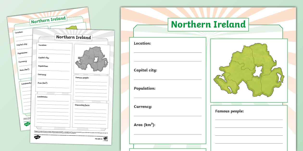 Northern Ireland KS2 Fact File Template (Teacher-Made)