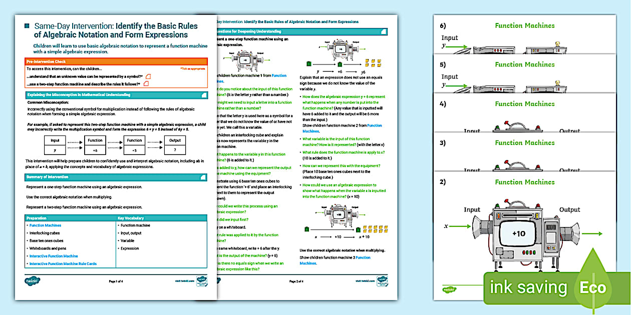 👉 Y6 Intervention Algebraic Notation And Forming Expressions