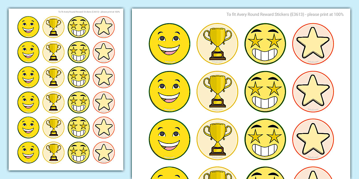 Emoticon Reward Stickers (professor feito) - Twinkl