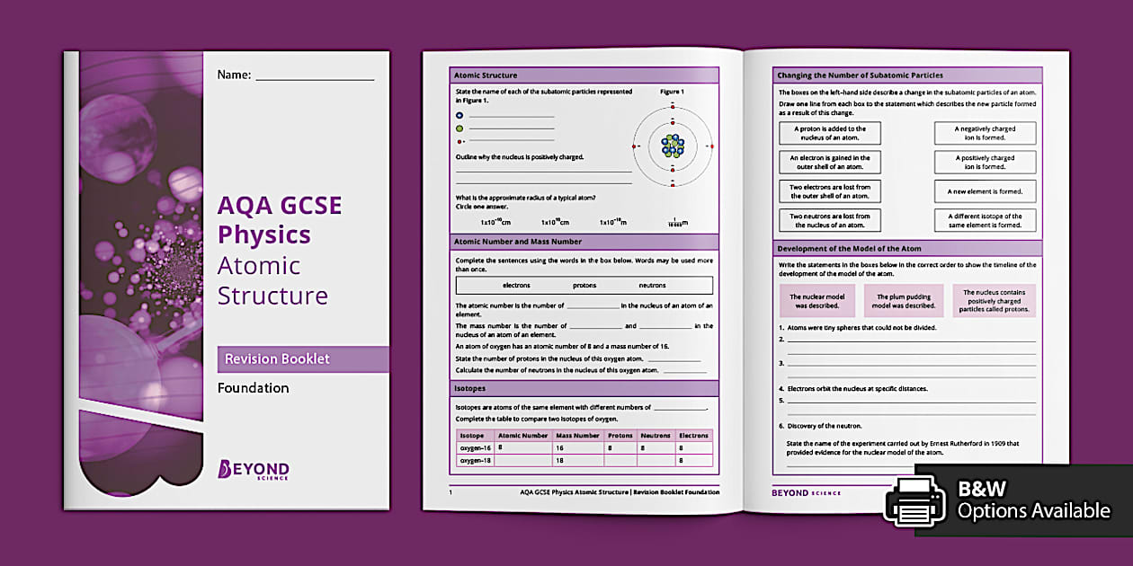 AQA Physics Unit 4: Atomic Structure Foundation Revision