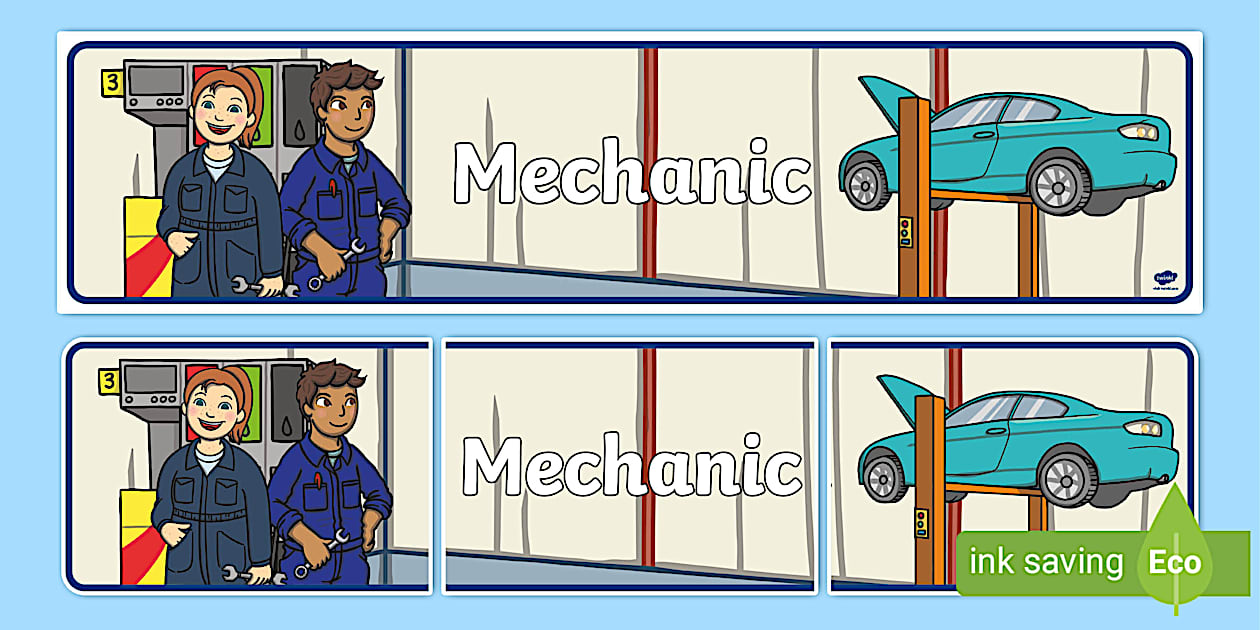 Mechanic Display Banner - Mechanics/Garage Role Play Pack - Mechanics ...