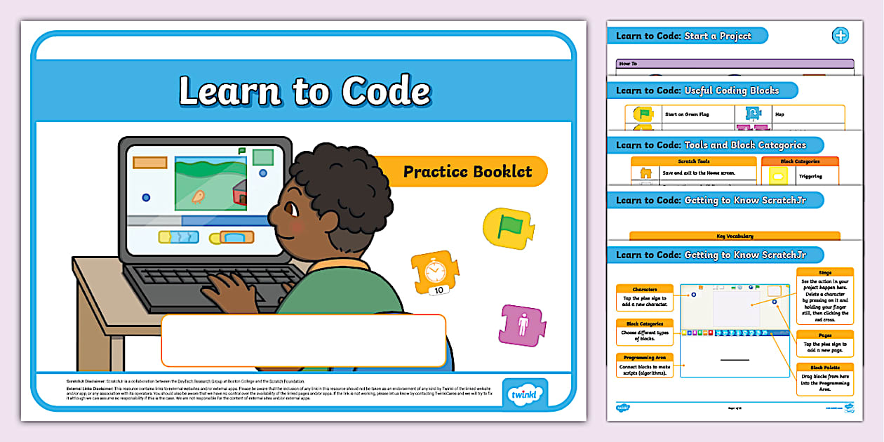 KS1 Learn to Code Practice Booklet (profesor hizo) - Twinkl