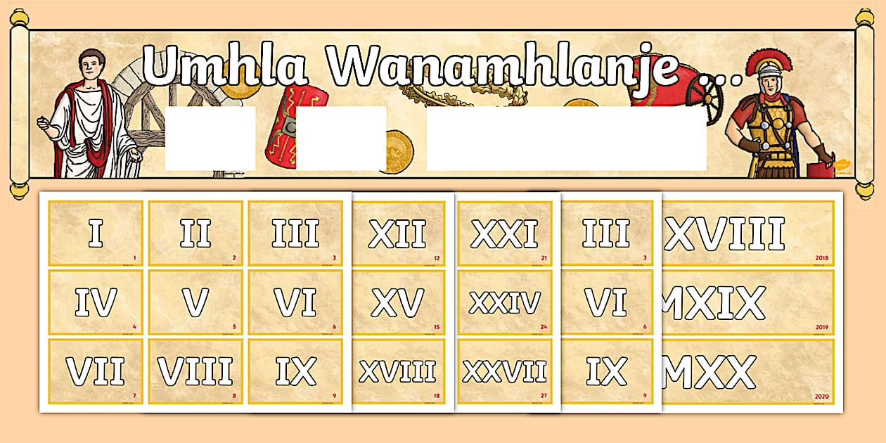 Roman Numerals Date Display Pack - isiXhosa (teacher made)