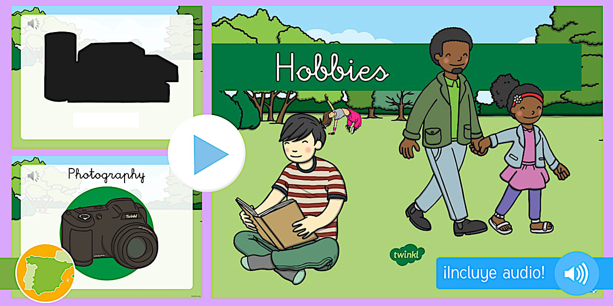A1 Presentación: Los pasatiempos en inglés - Twinkl