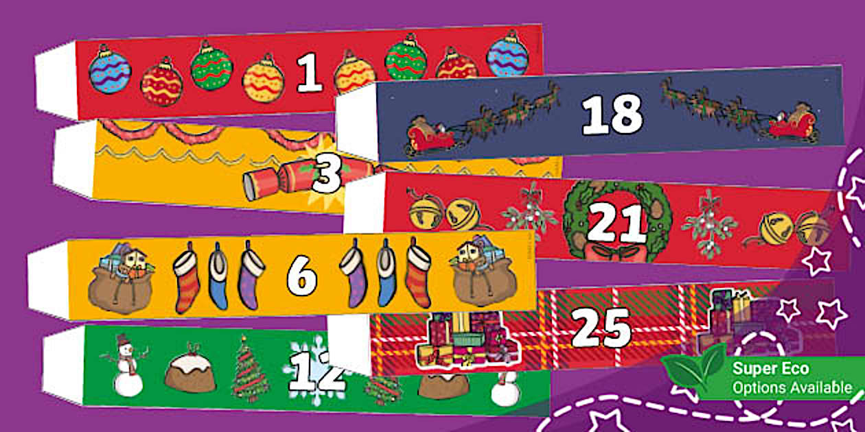 Advent Christmas Countdown Paper Chain (Ages 5 - 11)