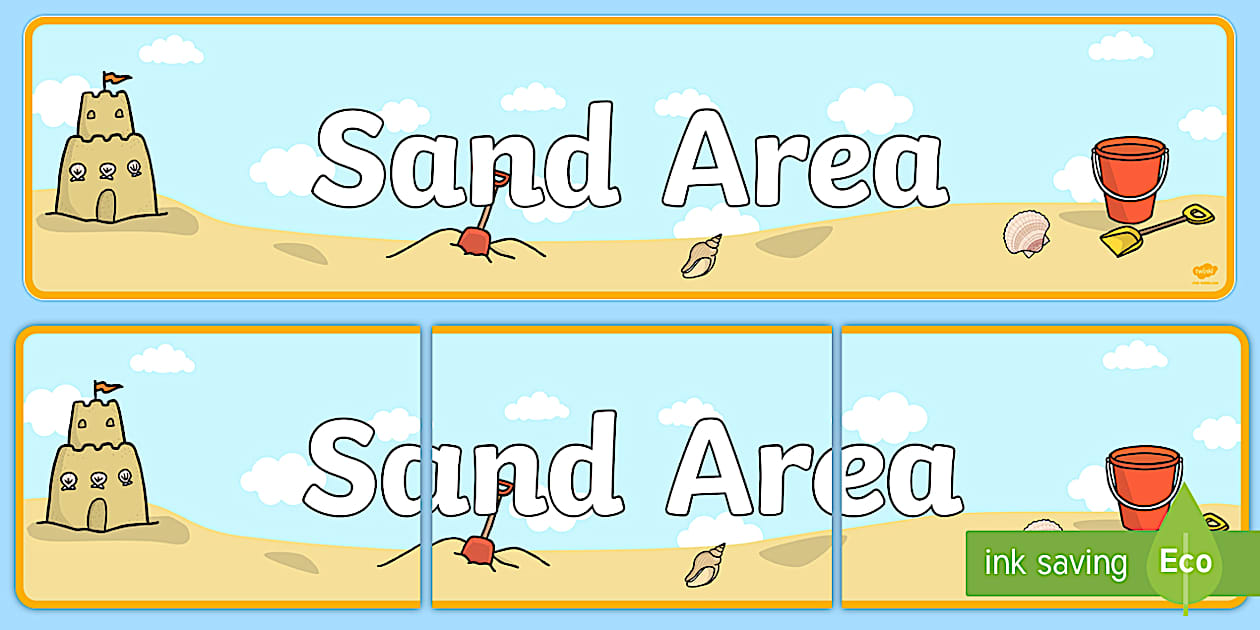 👉 Sand Area Banner (teacher made) - Twinkl