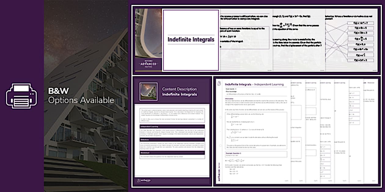 👉 Indefinite Integrals Resource Pack | AS Maths | Beyond