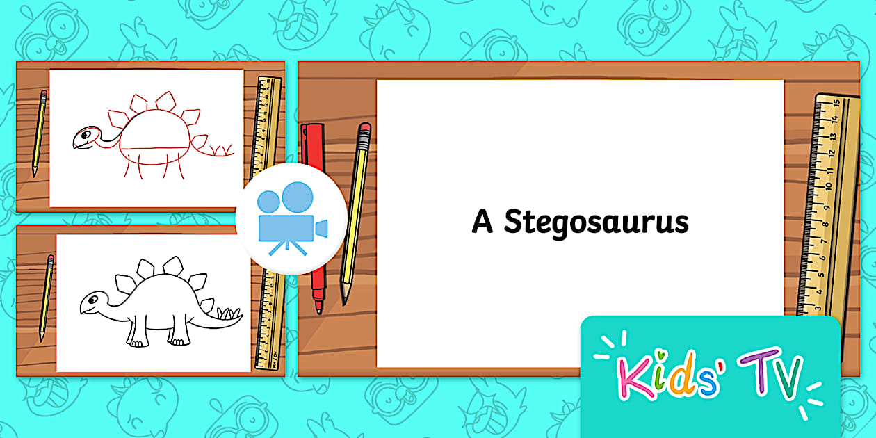 How to Draw a Stegosaurus | Twinkl Kid's TV (teacher made)