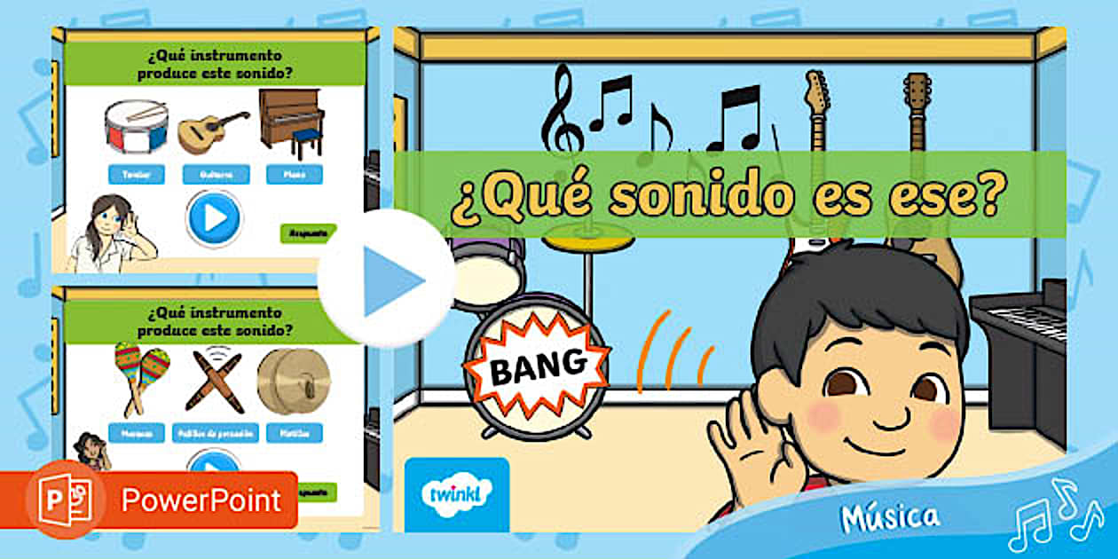 PowerPoint | Identificación de Sonidos | Música - Twinkl
