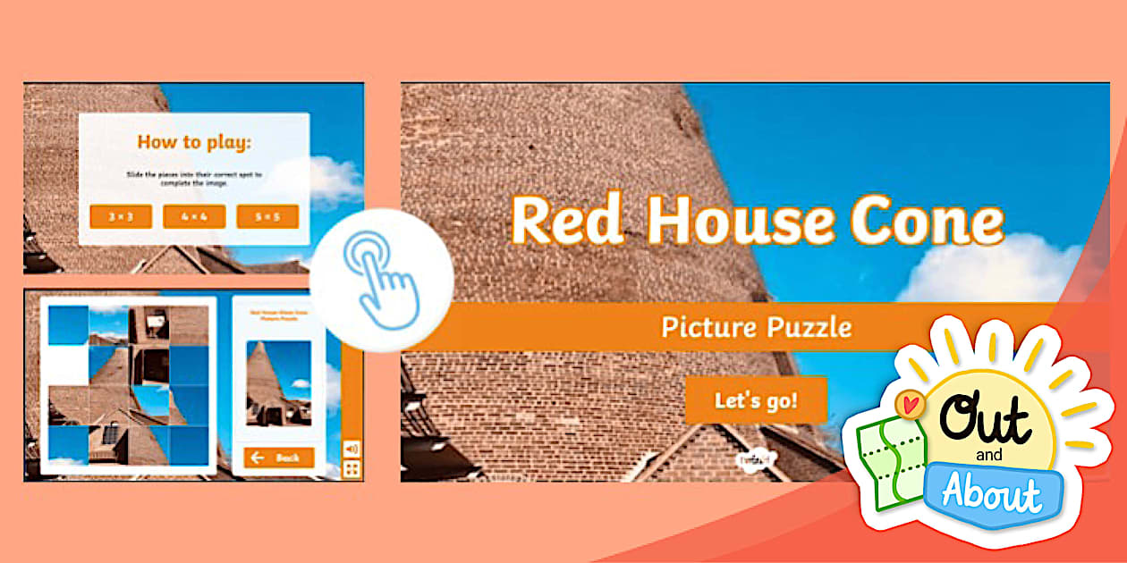Red House Glass Cone Picture Puzzle (teacher made) - Twinkl