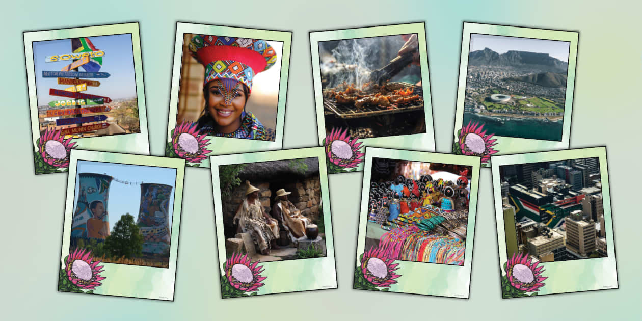 South African Culture Instant Photo Style Display Photos