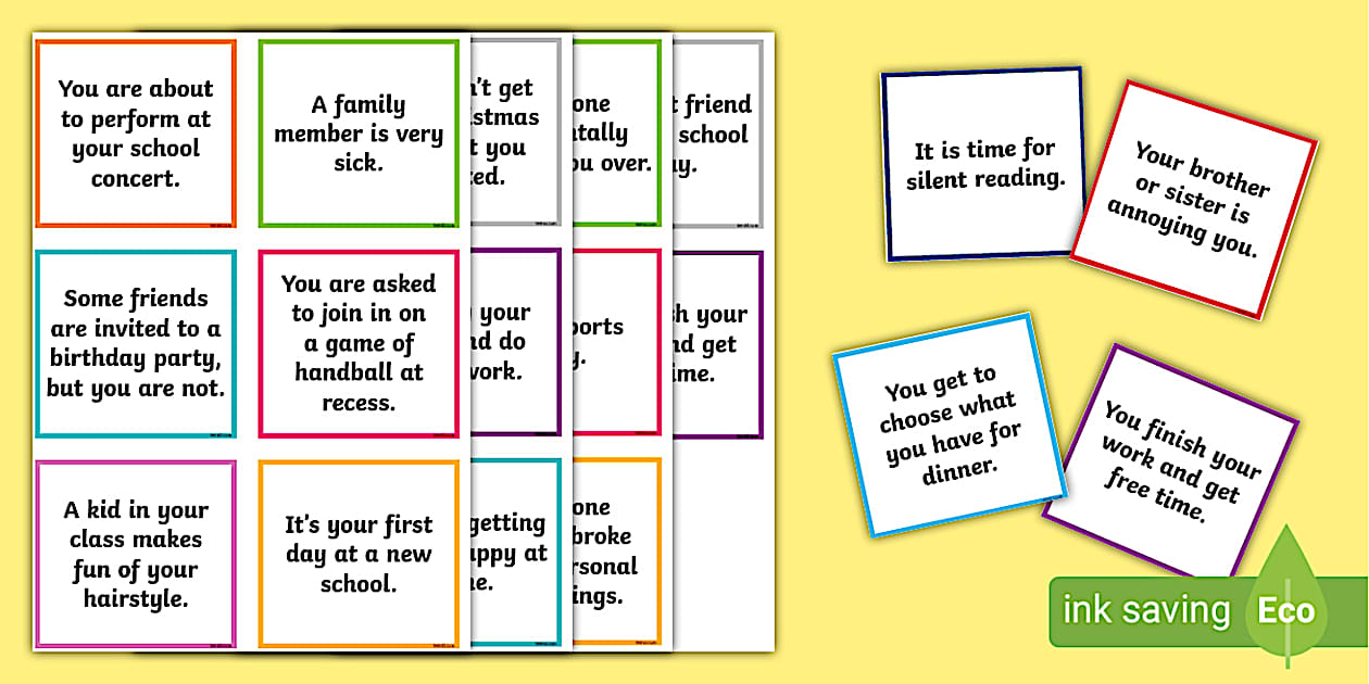 Emotional Responses Thought Prompt Discussion Cards - Twinkl