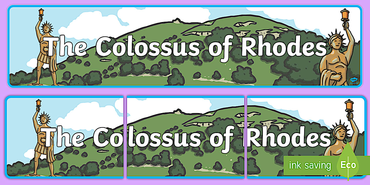 The Colossus of Rhodes Display Banner - Twinkl