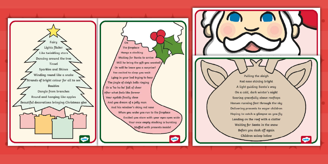 Christmas Shape Poetry Example Posters - Twinkl - KS1
