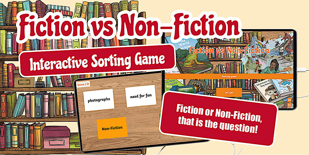 Fiction vs Non-Fiction Interactive Sorting Game