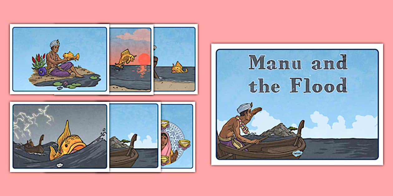 Manu and the Flood Story Sequencing (teacher made) - Twinkl