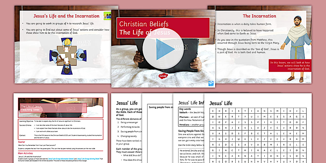 Jesus' Life Lesson Pack - Christianity