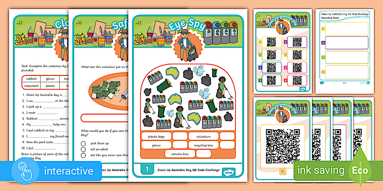 Clean Up Australia Day QR Code Challenge - Twinkl