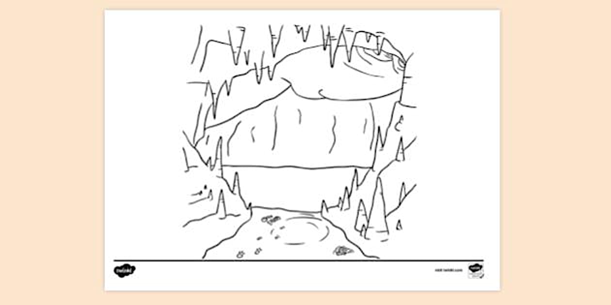Bear Cave Colouring Sheet | Colouring Pages (teacher made)