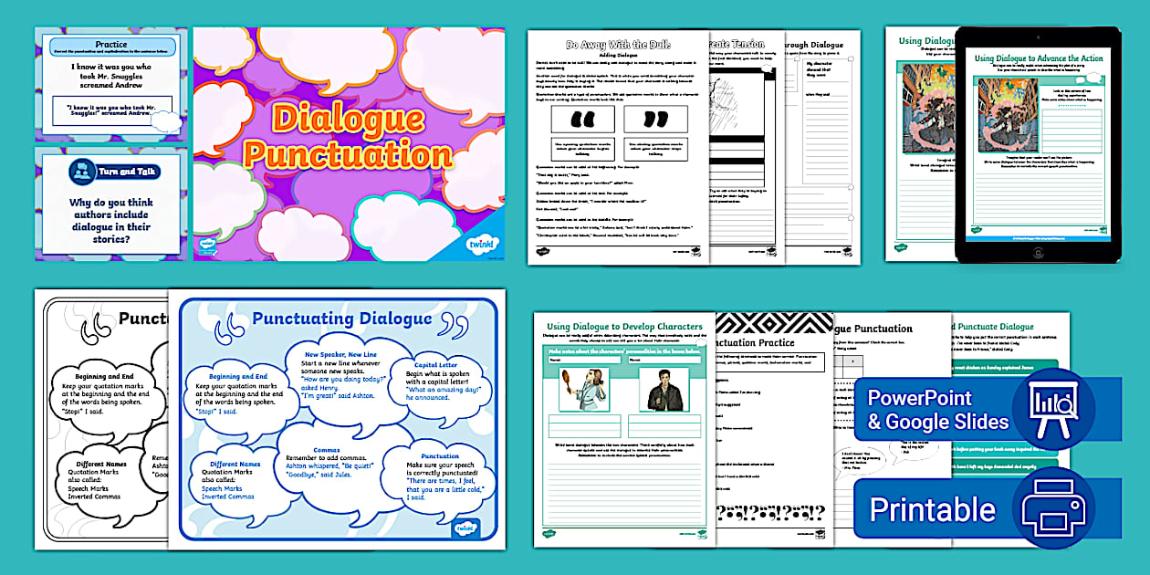 Dialogue Resource Pack for 6th-8th Grade (Teacher-Made)