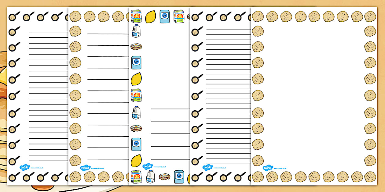 Pancake Day Page Borders (teacher made) - Twinkl