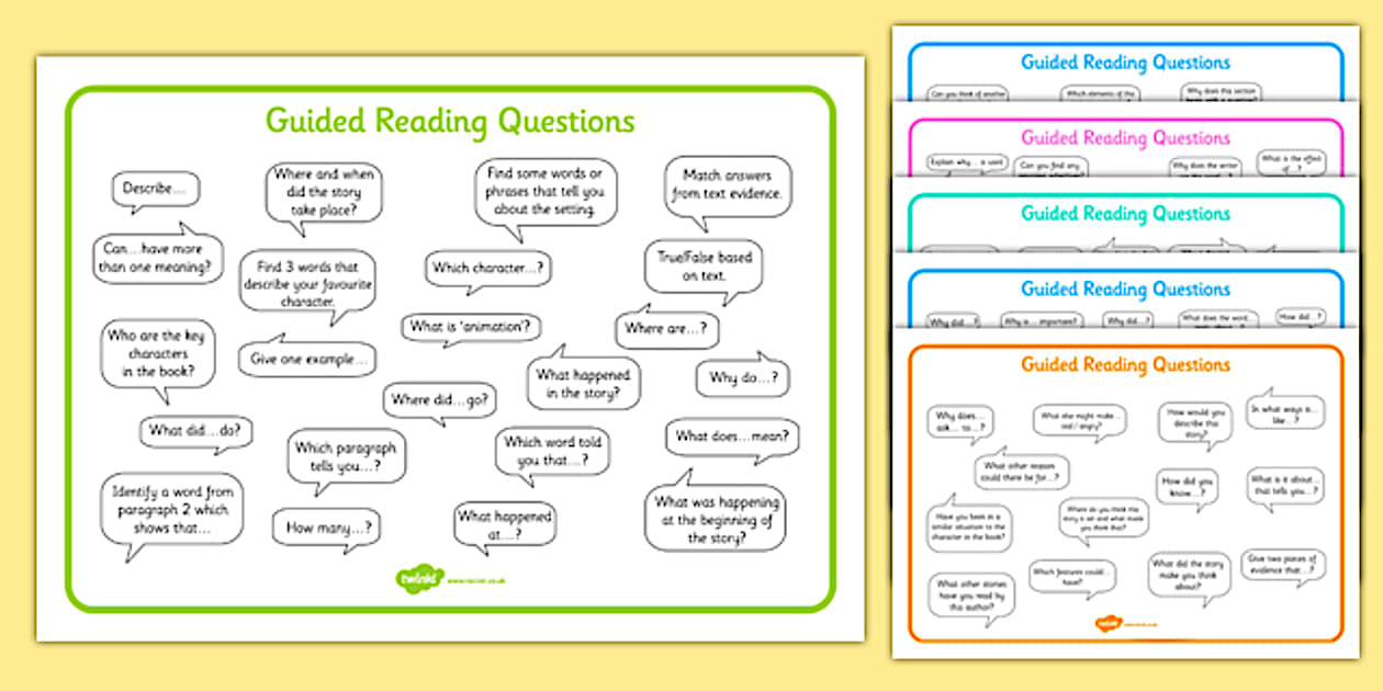 Guided Reading Questions KS1 — Question Mats - Twinkl