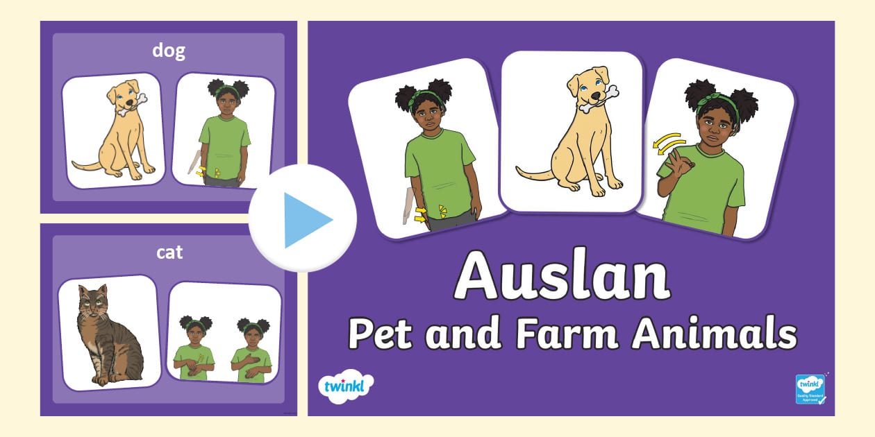 Auslan Pets and Farm Animals PowerPoint (teacher made)