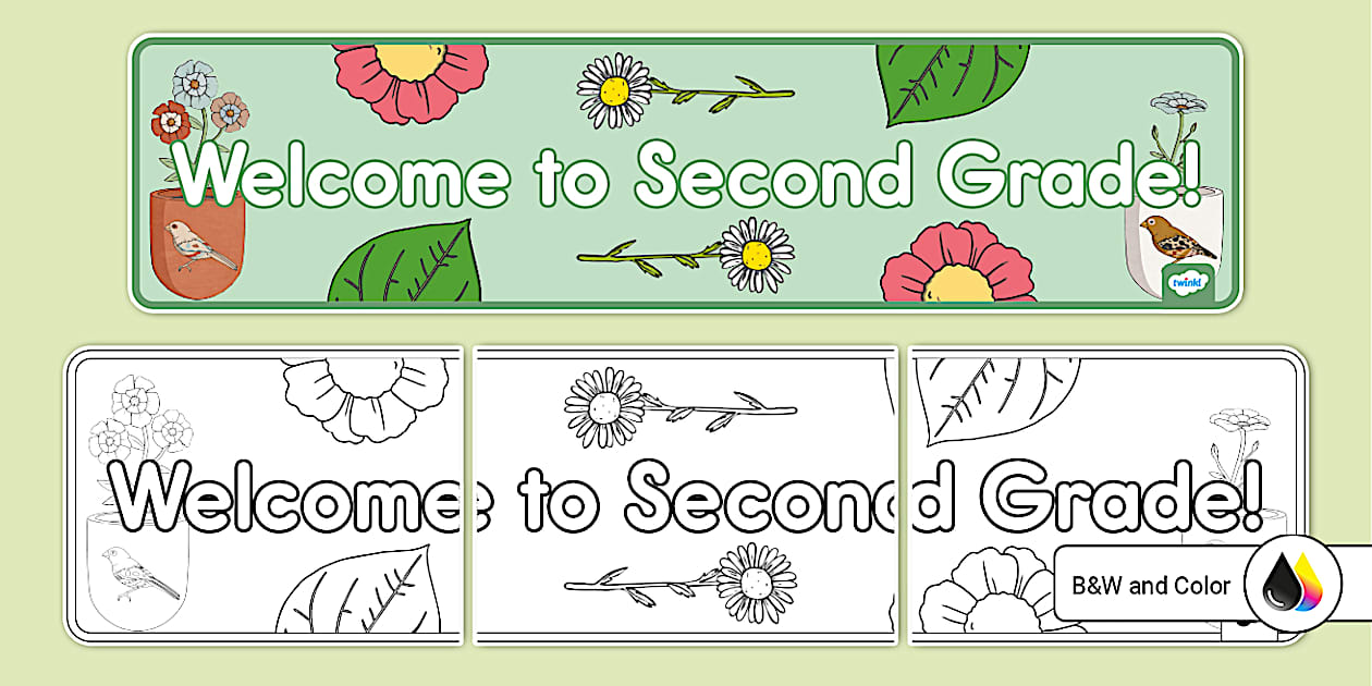 Welcome to Second Grade Banner (teacher made) - Twinkl