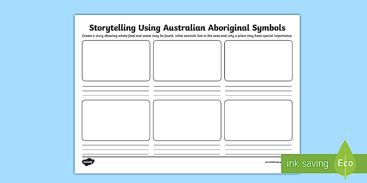 QLD Aboriginal Symbols Storyboard Template (teacher made)