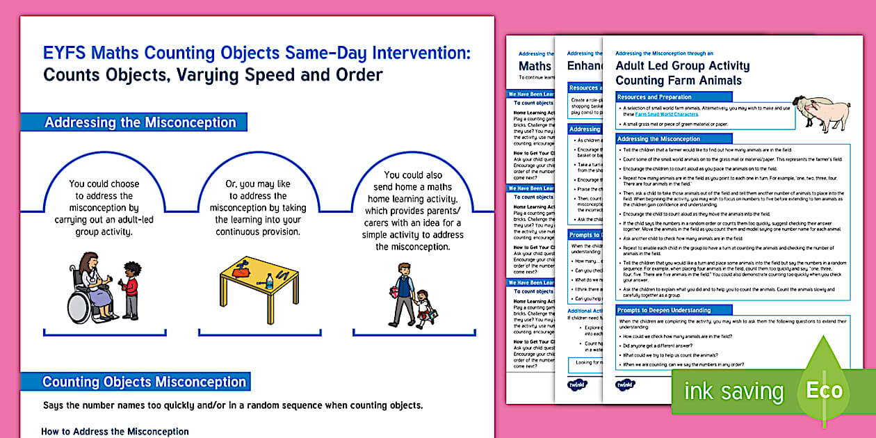 EYFS Maths Counting Objects Same-Day Intervention - Twinkl