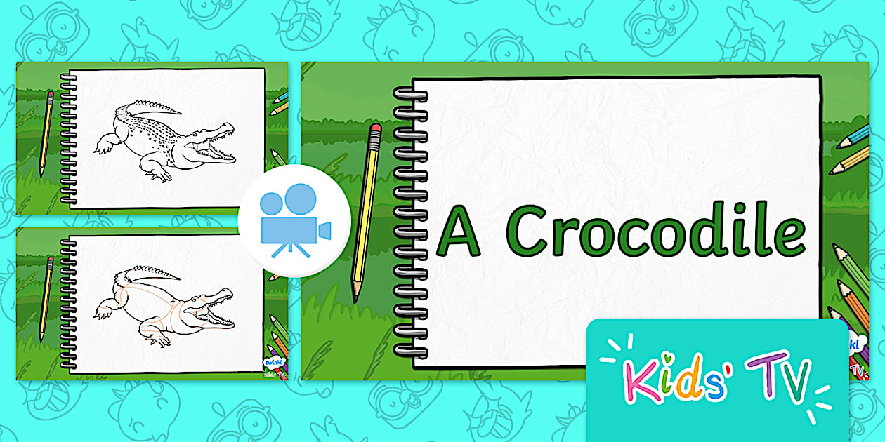 How to Draw a Crocodile! Drawing Videos for Kids - Twinkl