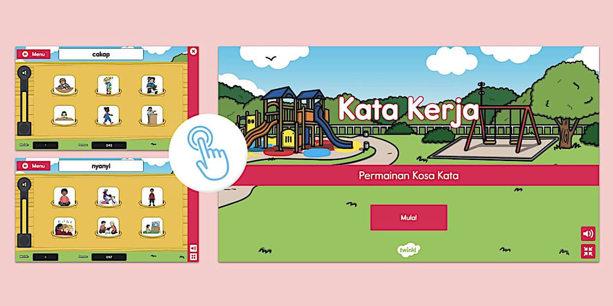 Permainan Interaktif Tekan Butang Kata Kerja