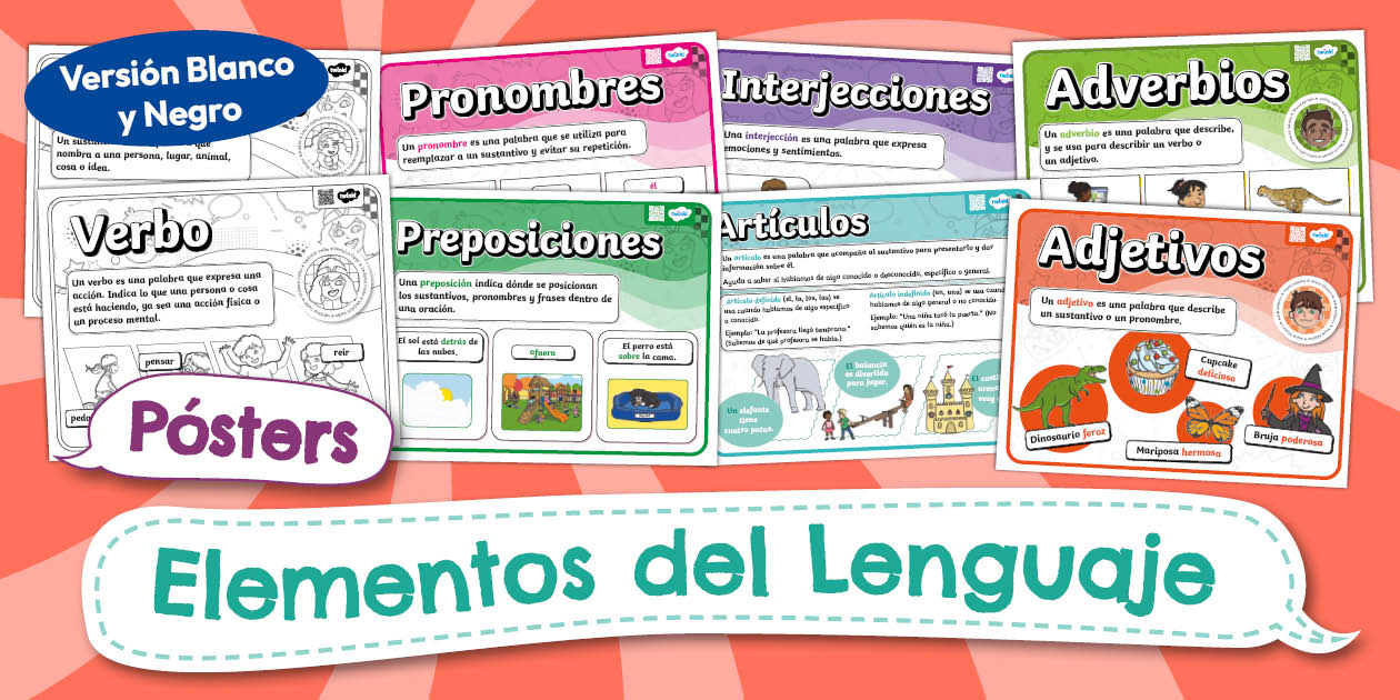 Elementos del Lenguaje | Posters | Lenguaje | Gramática