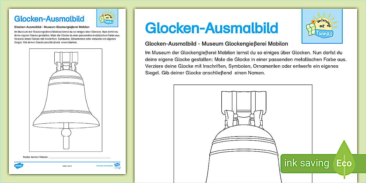 FREE! - Glocken Ausmalbild (Lehrer gemacht) - Twinkl