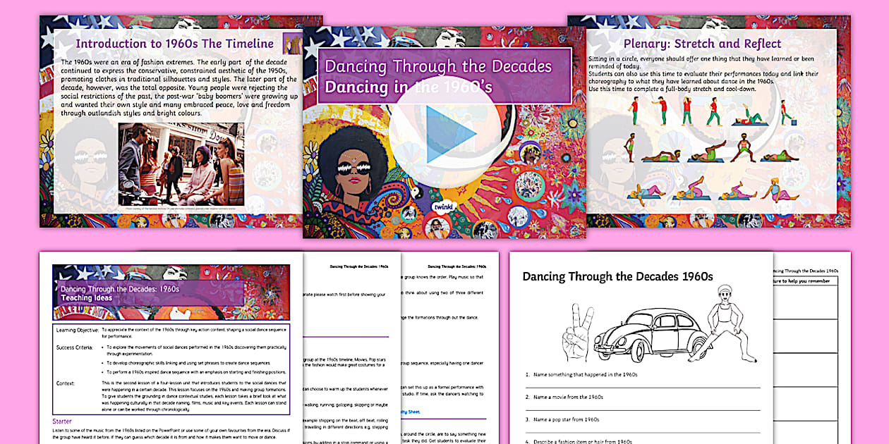 Dancing Through the Decades Lesson 2: The 1960s - Twinkl