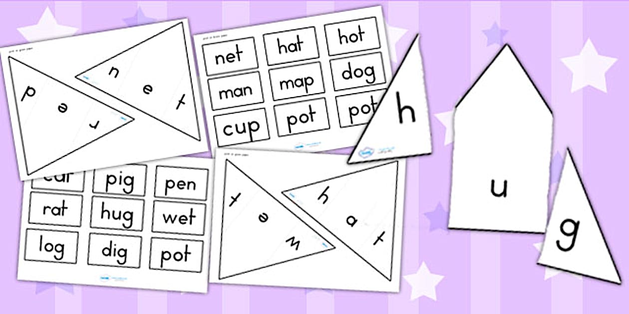Australia Christmas Tree CVC Words Activity