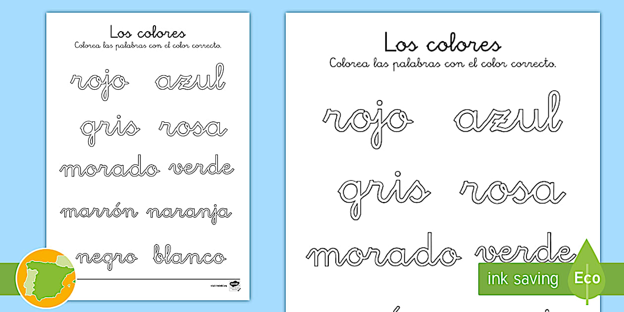 Hoja de colorear: Los colores (teacher made) - Twinkl