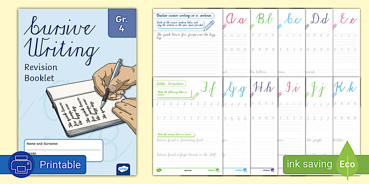 Cursive Handwriting Practice - Twinkl South Africa