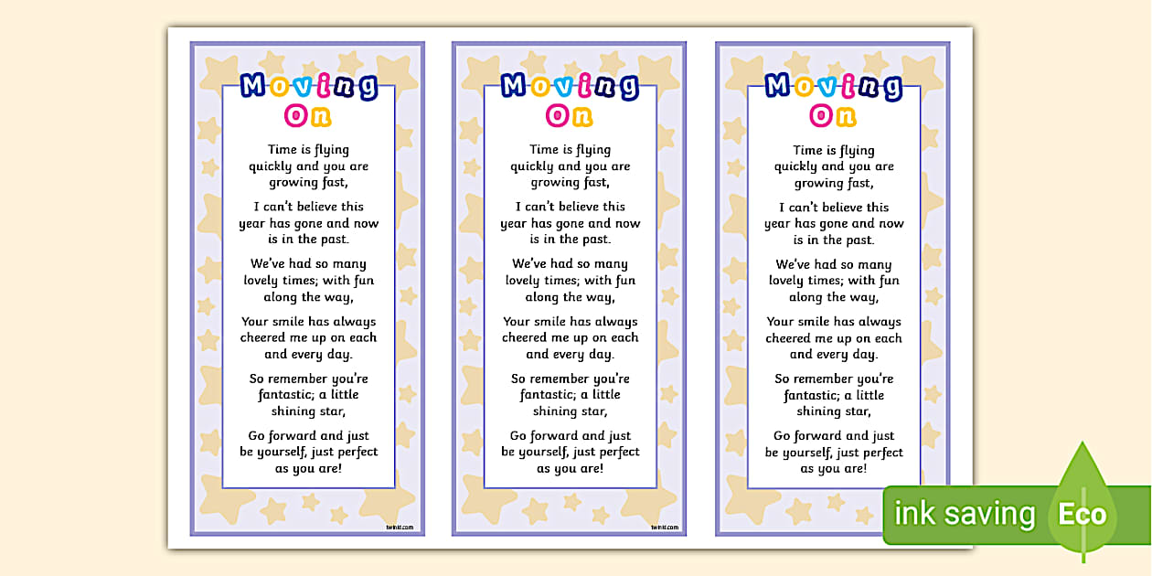 Moving On Bookmarks (teacher made) - Twinkl