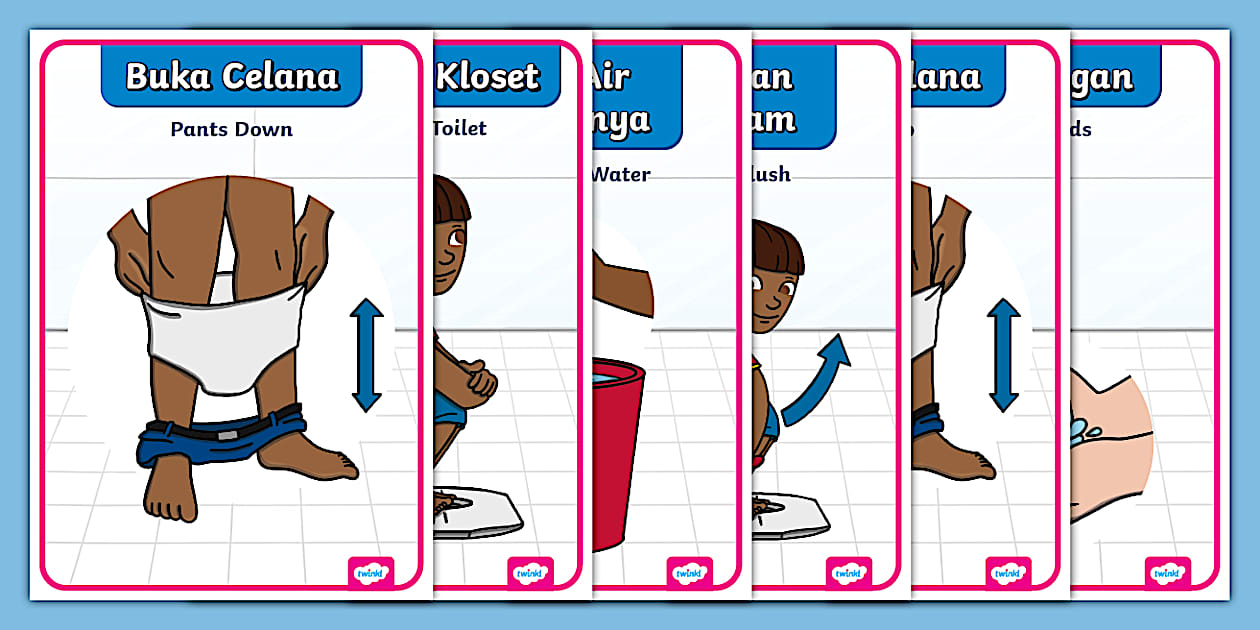 Poster BAB dan BAK di Toilet Jongkok (teacher made) - Twinkl