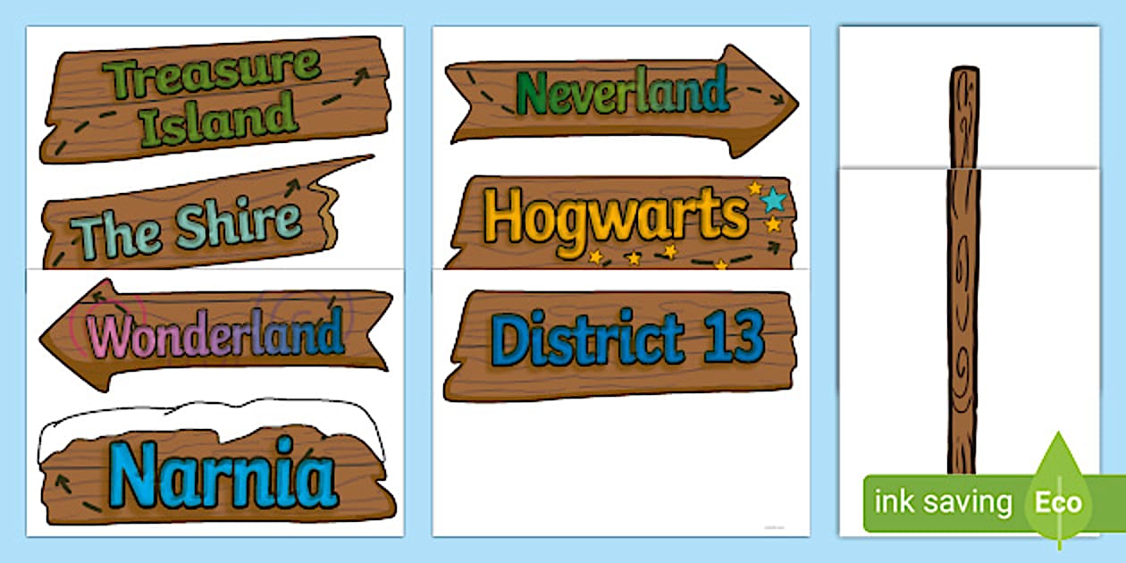 Editable Story Sign Post Display Pack - Twinkl