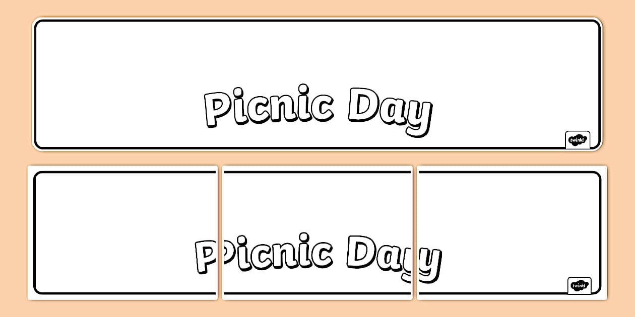 Picnic Day Collaborative Drawing Display Banner - Twinkl