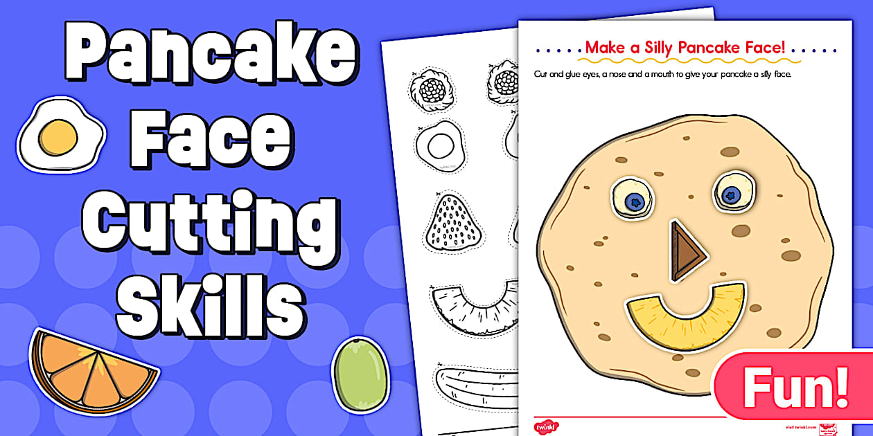 Pancake Face Cutting Skills Activity